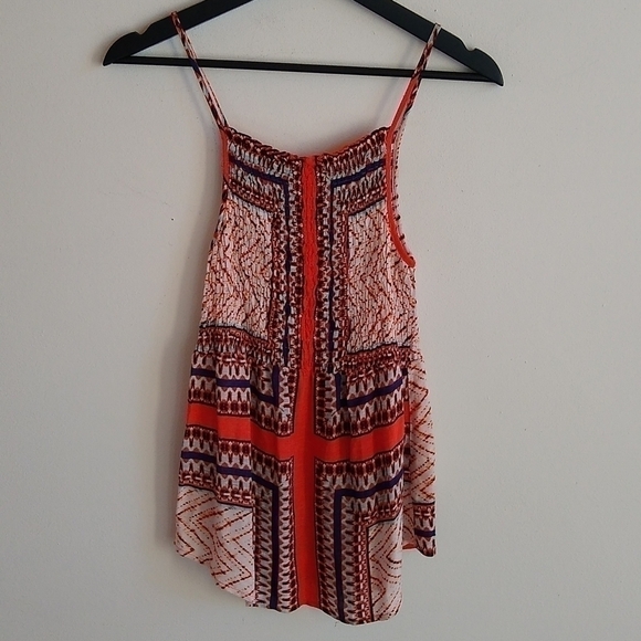 Monteau | Tops | Monteau Los Angeles Smocked Boho Ikat Tank Top | Poshmark